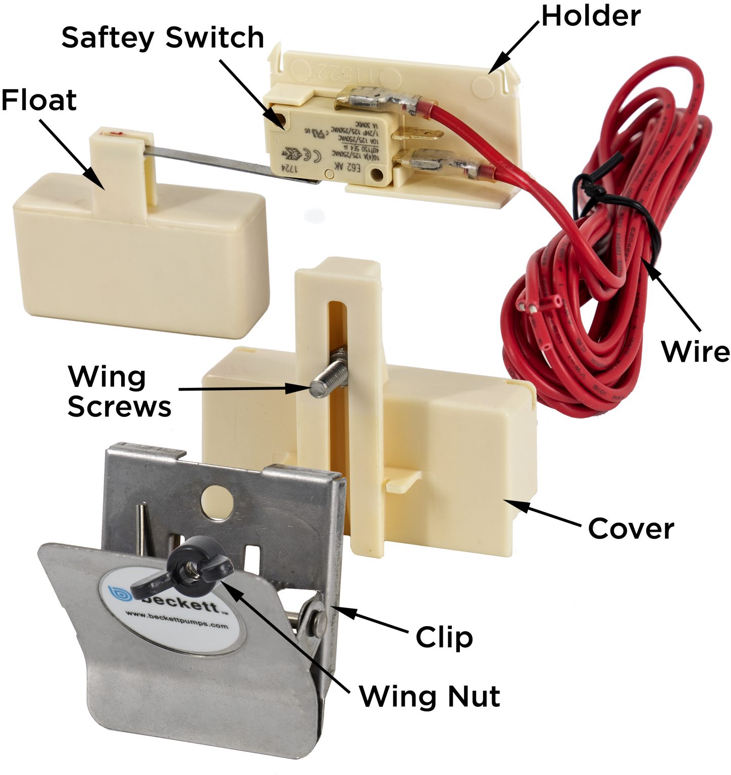 1502C Safety Switch with SS Spring Clamp - Beckett Pumps