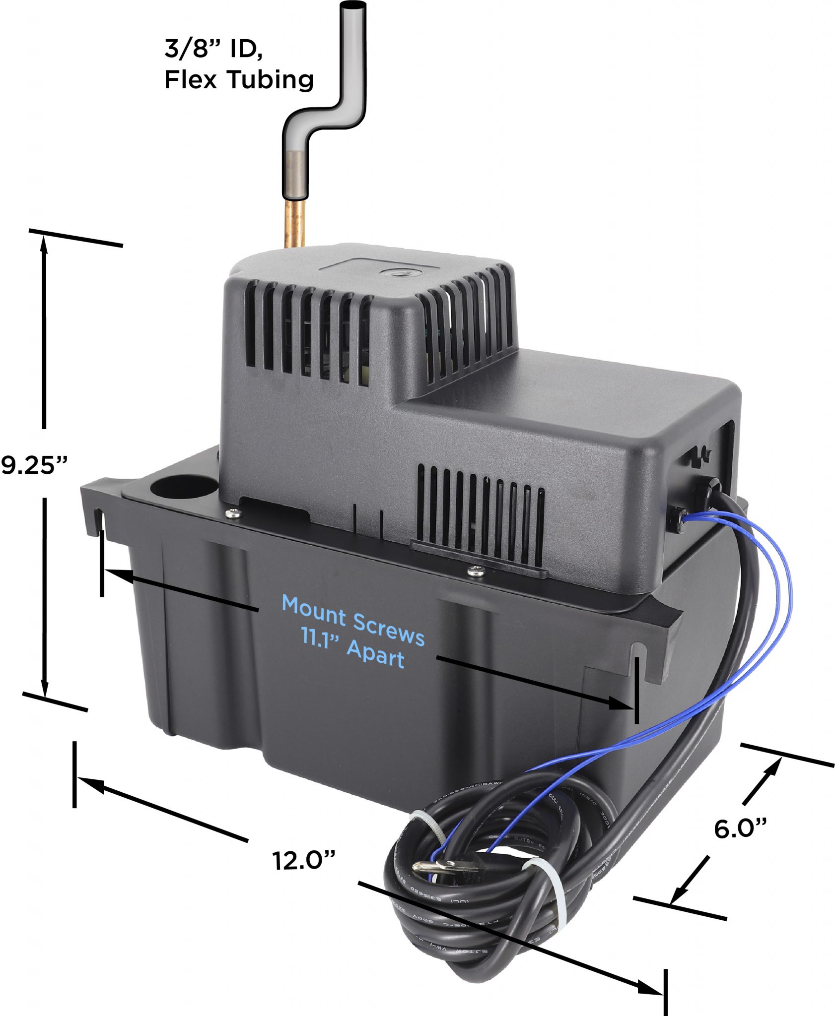 CB221UL Large Condensate Pump, 115V, 22 Foot Max Lift - Beckett Pumps