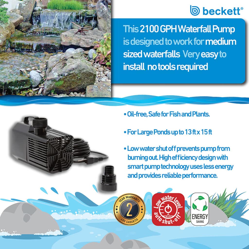 7218610 - 2100 GPH Waterfall Pump - Beckett Corporation